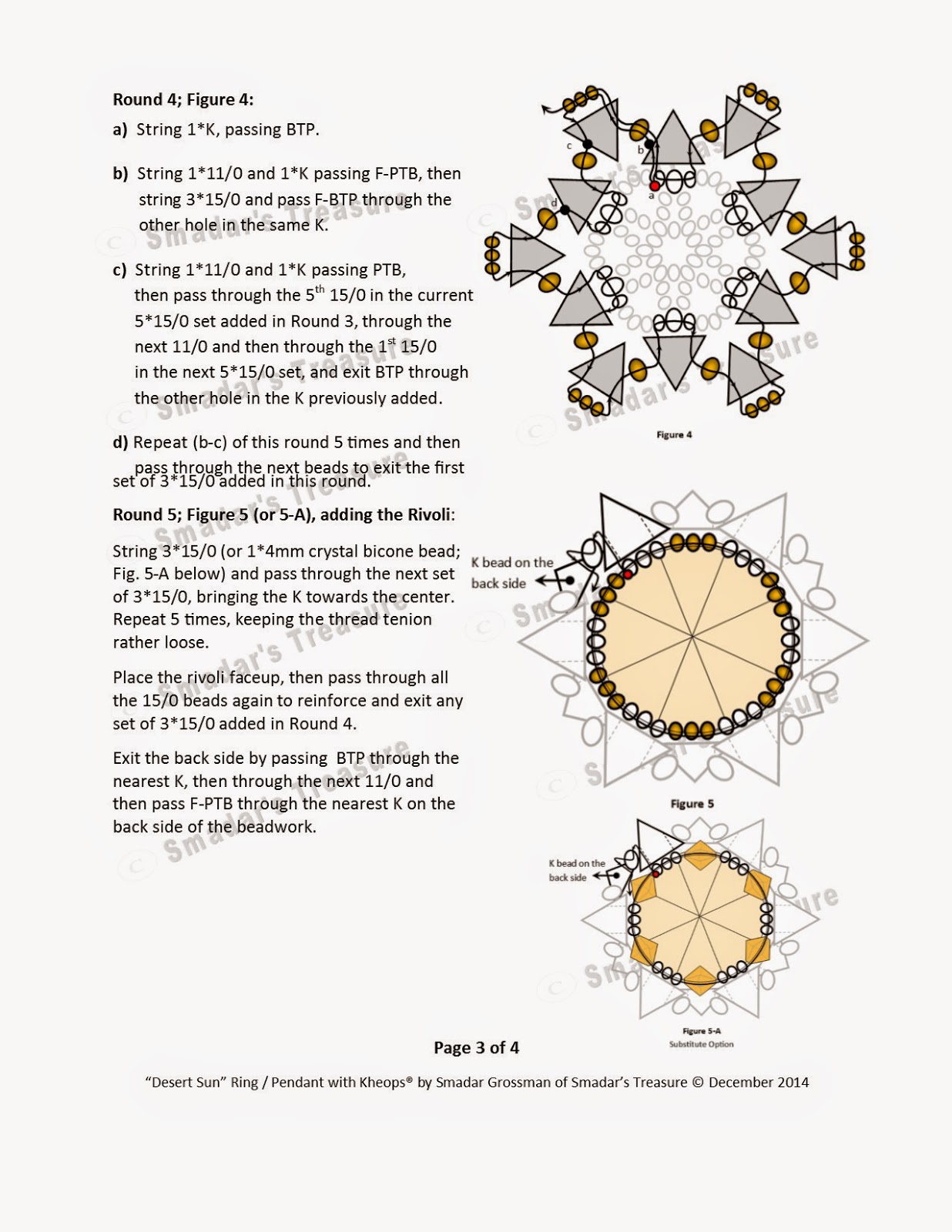 Smadar's Treasure: Free Pattern with Kheops par Puca Beads