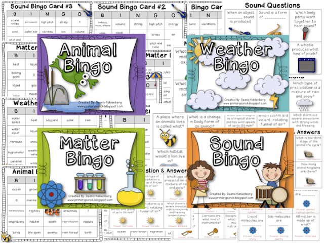 Science Bingo! | Primary Punch