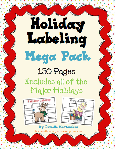 Krazee 4 Kindergarten: Holiday Labeling Mega Pack