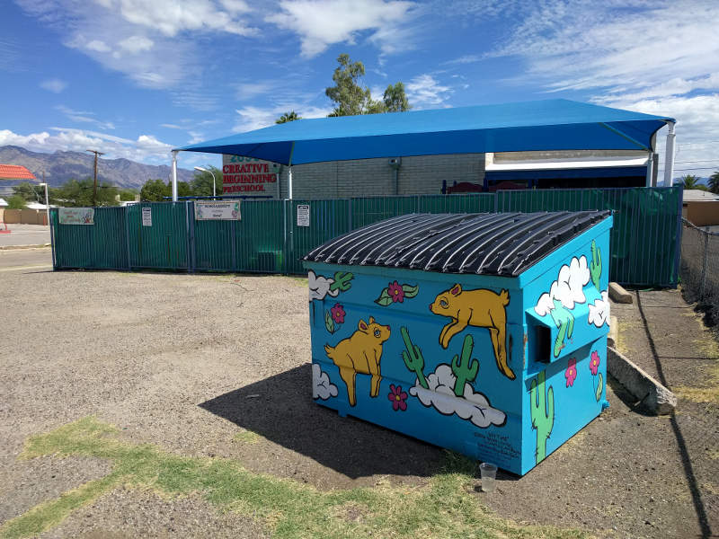 The Tucson Murals Project: Beautiful trash containers