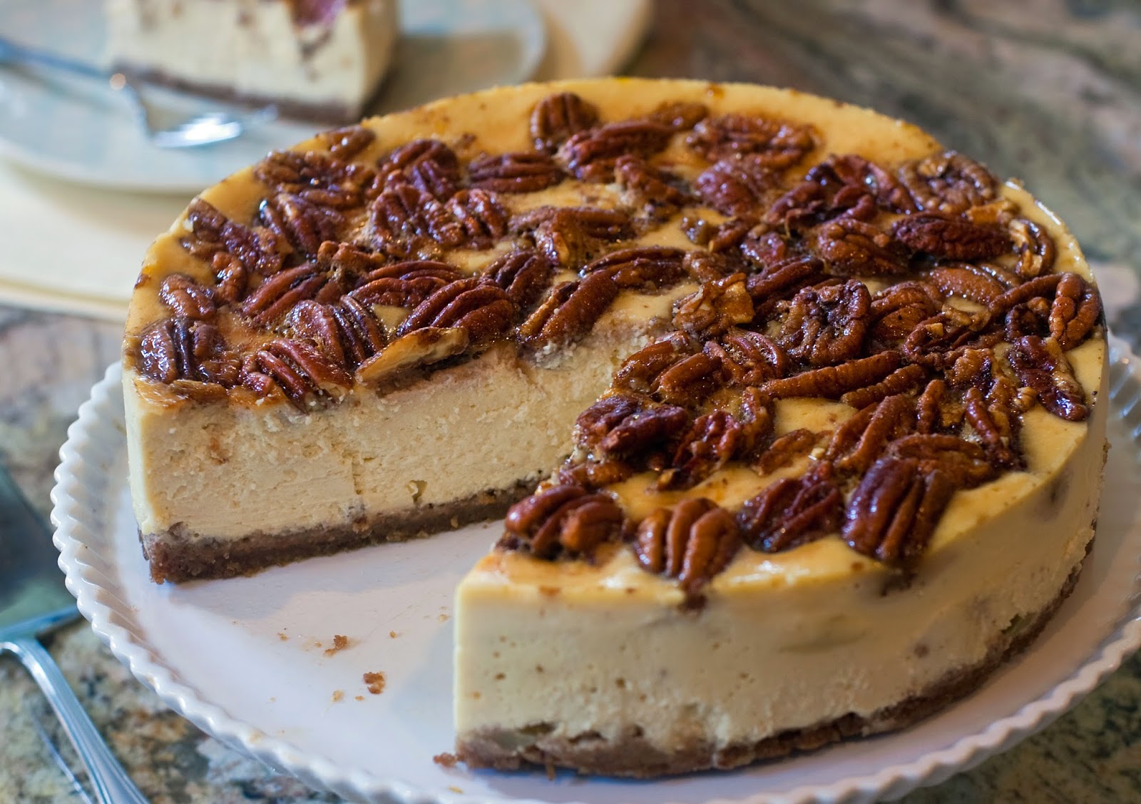 Tish Boyle Sweet Dreams: Pecan Bourbon Cheesecake