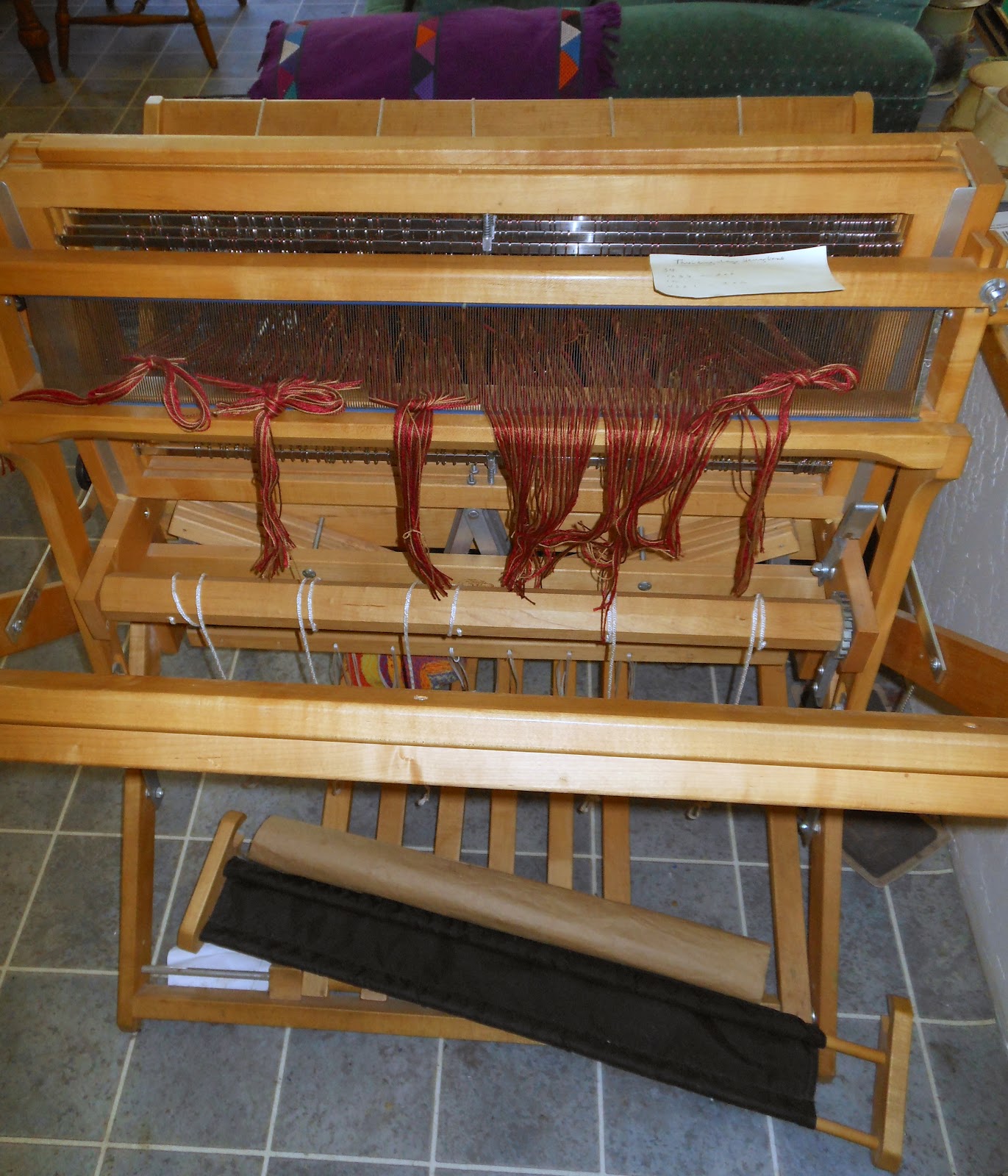 Not 2 Square Weavers: Betsy's Weaving Area