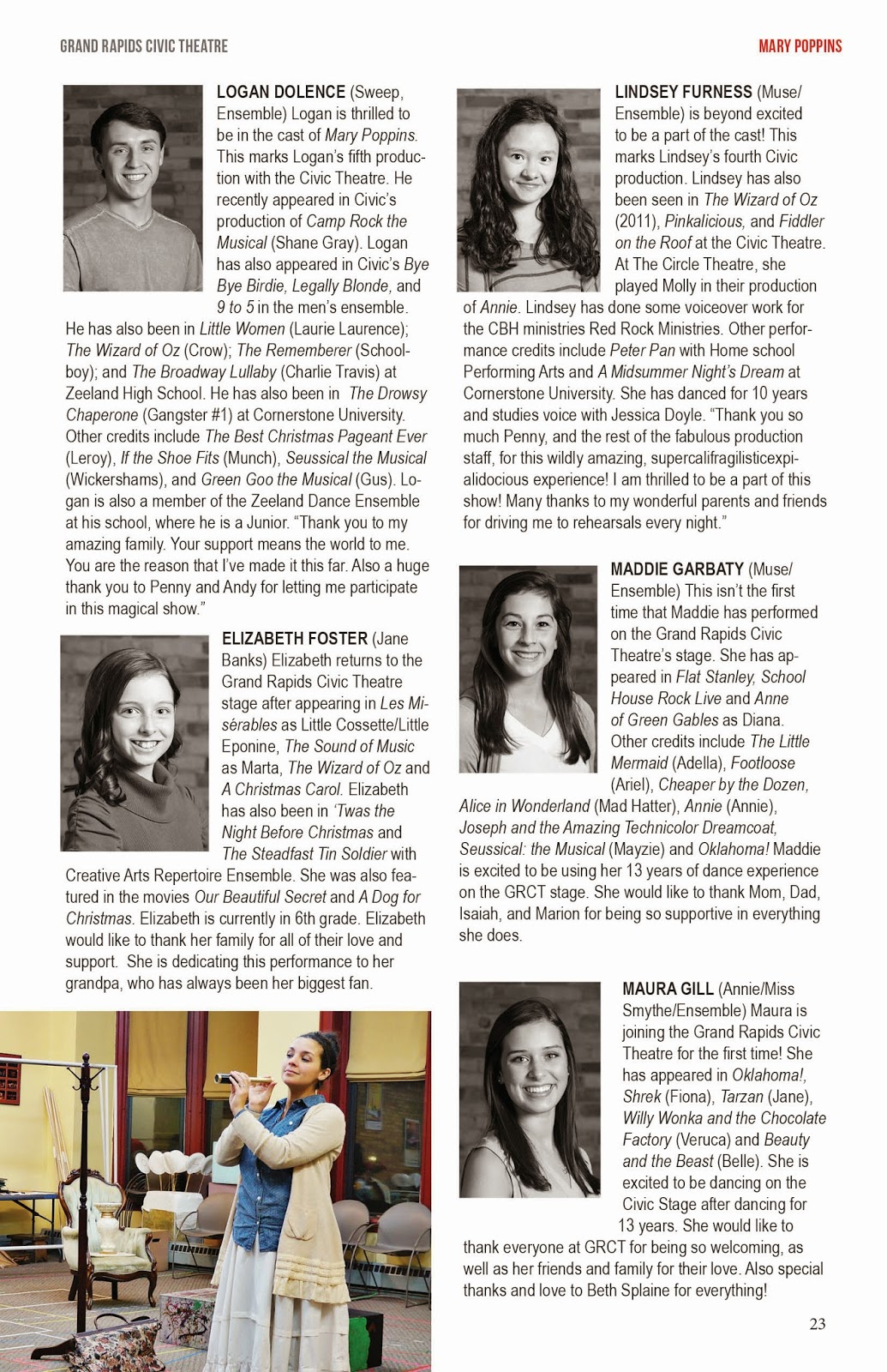 MARY POPPINS: Cast and Crew Bios