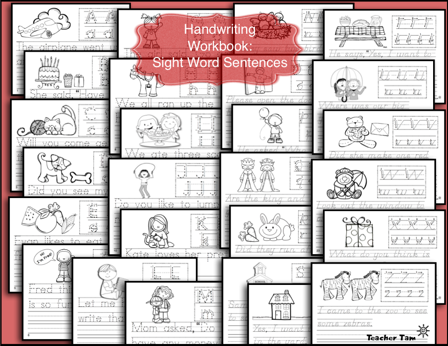 Teacher Tam's Educational Adventures: Handwriting Practice WITH Sight ...