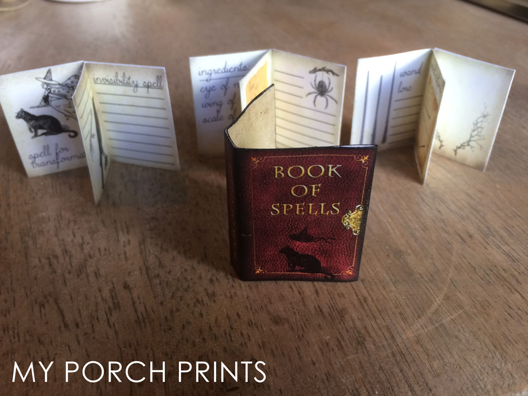 My Porch Prints: Halloween Mini Spell Books Tutorial