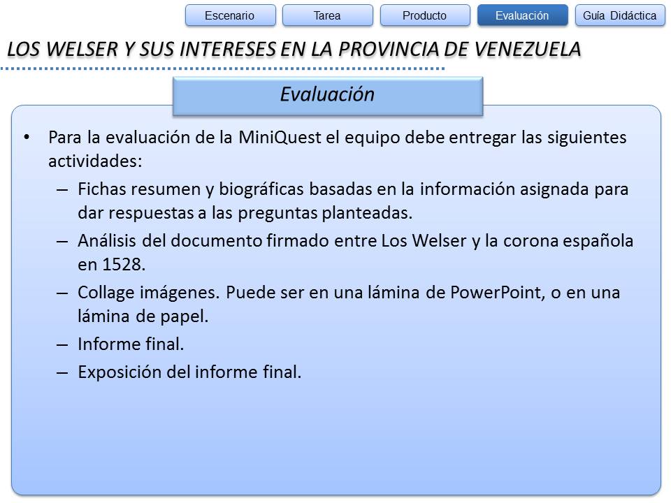 TODO ESTÁ BAJO SOSPECHA: Miniquest: Los Welser.