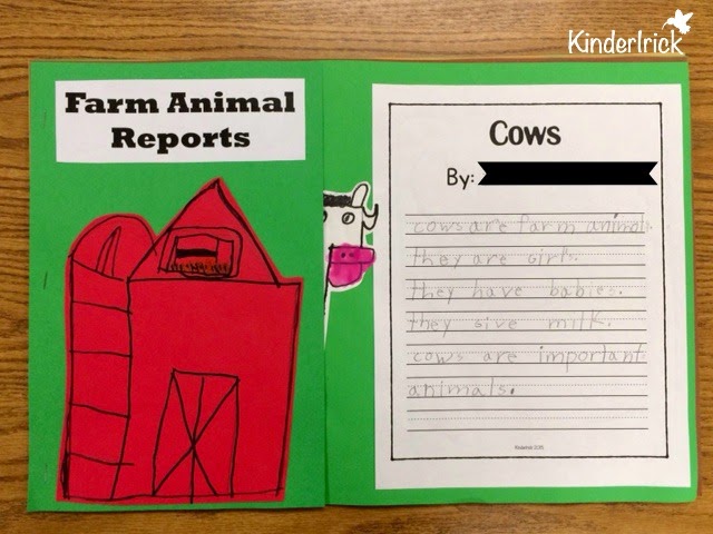 Informational Writing with Kindergartners- Farm Animal Reports ...
