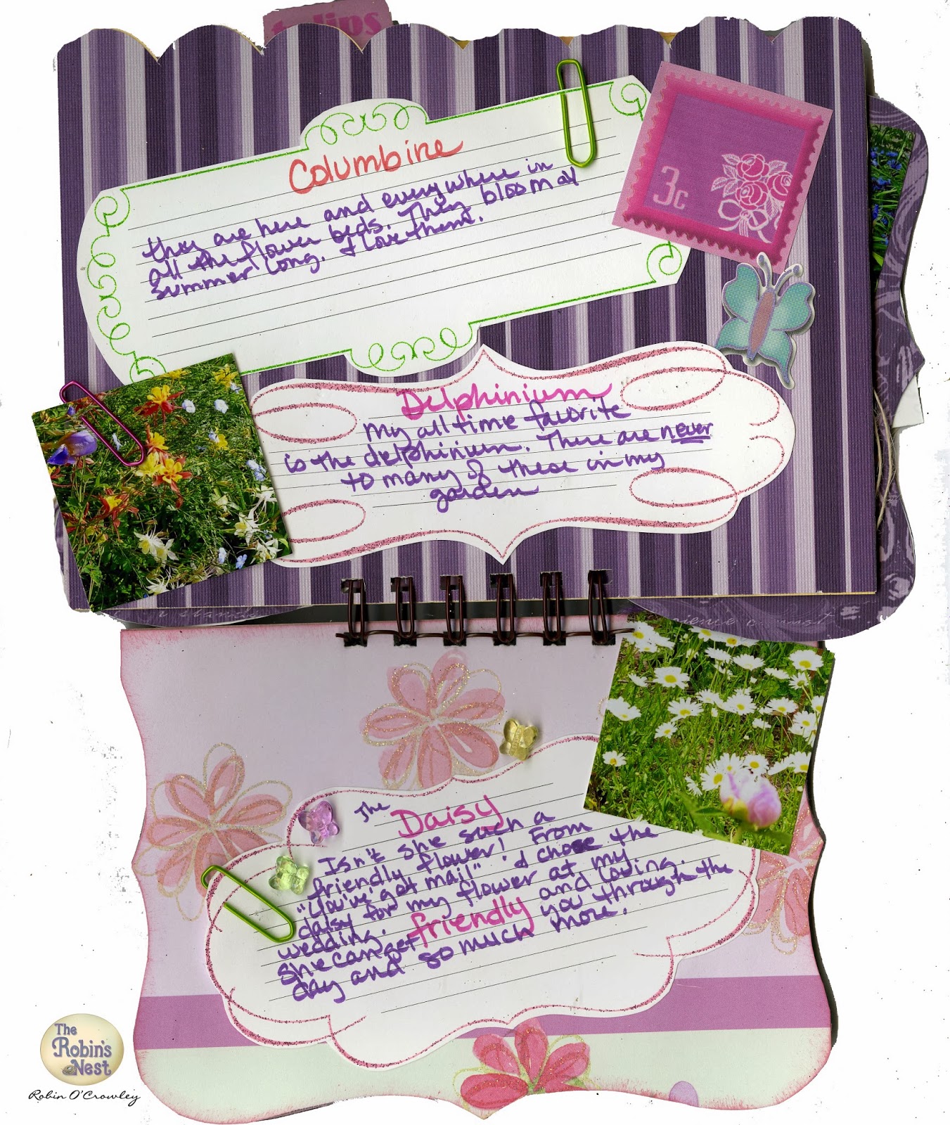 Robin's Creations of Joy: Spring Flowers Mini Book