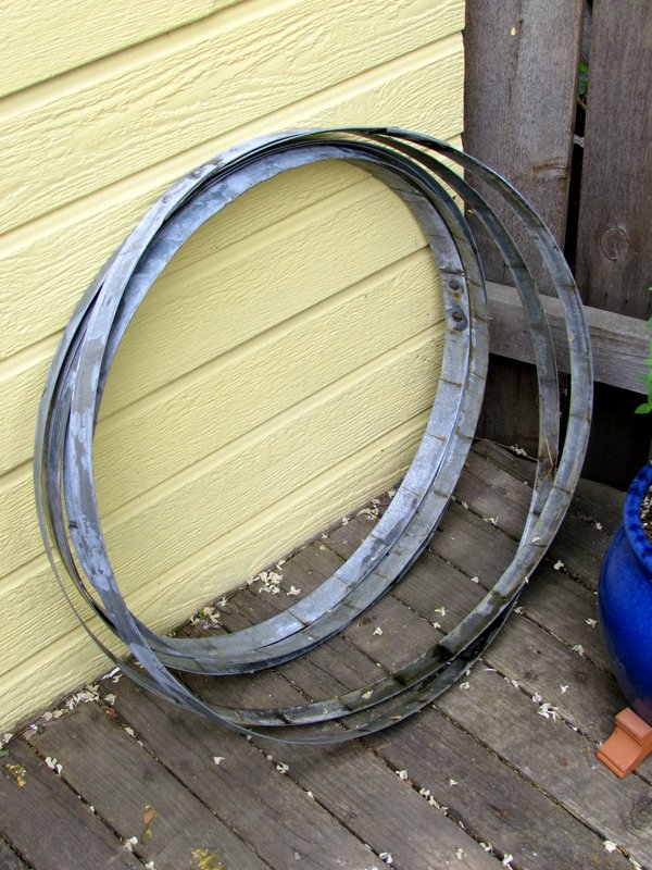 The Peaceful Axolotl: Wine Barrel Hoop Yard Globe