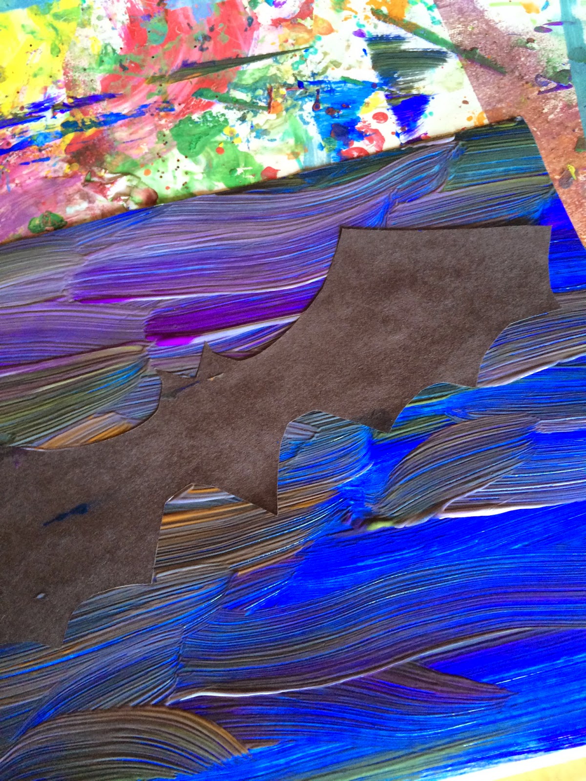 Mini Monets and Mommies: Halloween Bat Kids' Paint Project