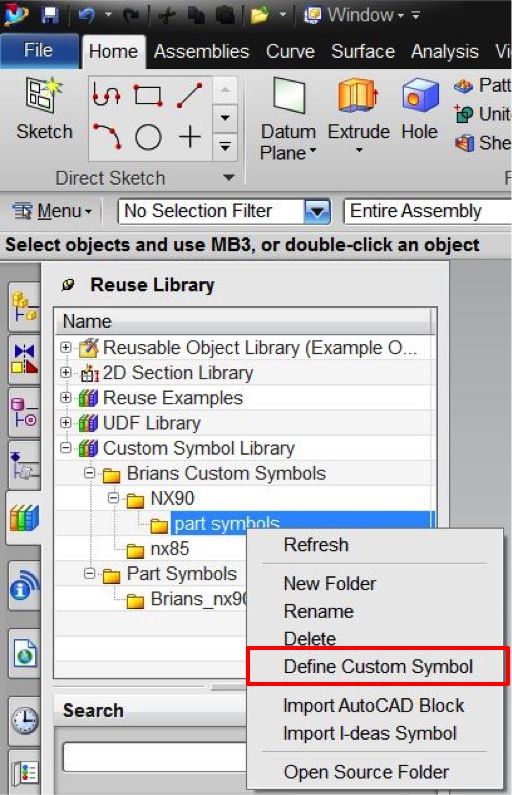 The Swoosh Scoop: NX How To: Set up the Reuse Library for Custom Symbols