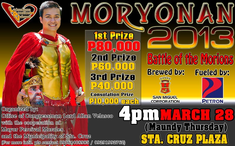 Marinduque Rising: "MORYONAN 2013 (BATTLE OF MORIONS)" March 28 in Sta ...