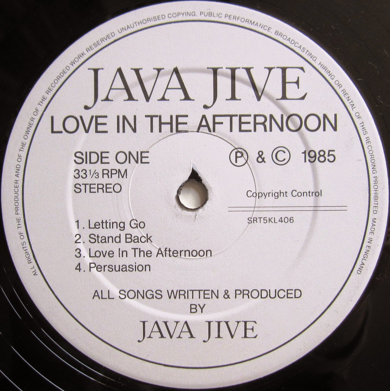 From A Northern Place: Java Jive - Love In The Afternoon (LP)