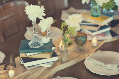 beyond the aisle: inspiration for a book themed wedding