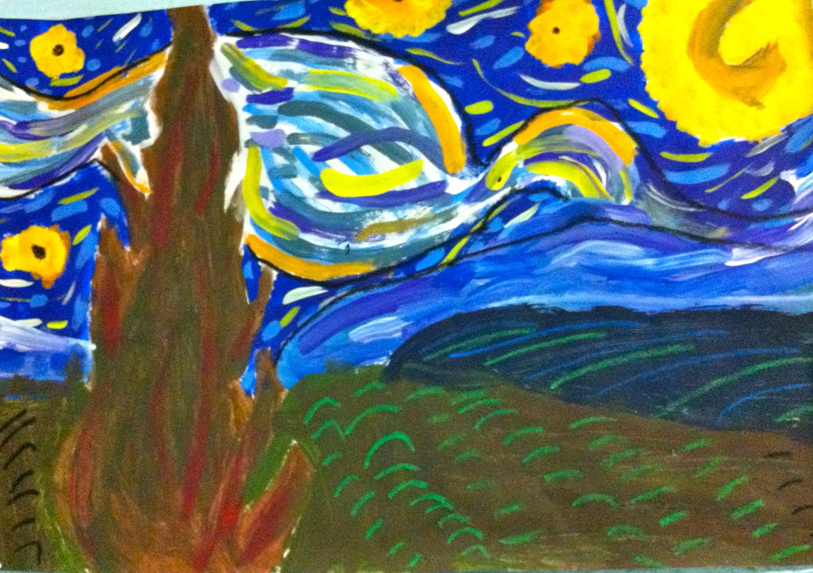 Expression of Imagination: "Views of Van gogh" by 7th grade