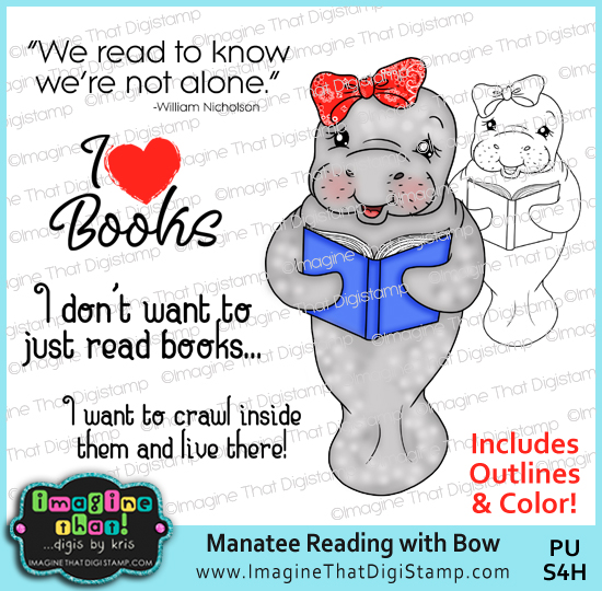 Le Doux Designs: Manatee Readers - Imagine That Digistamp