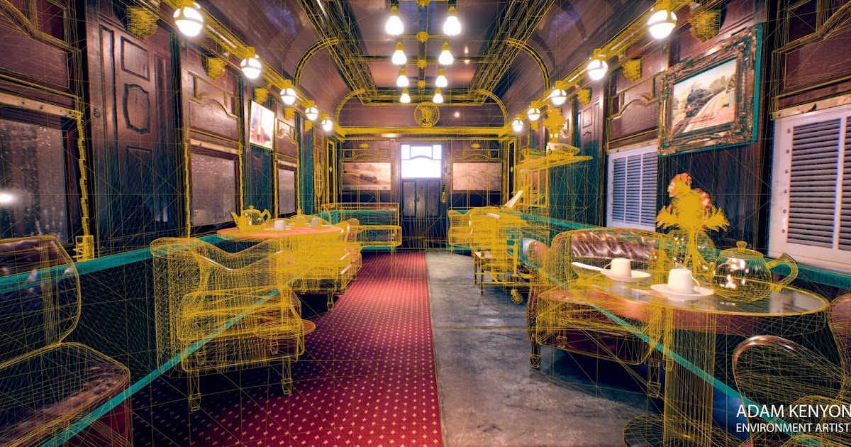 Great Western train interior environment UE4 by Adam Kenyon | Computer ...