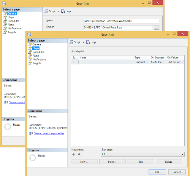 Dinesh's Blog :::: Being Compiled ::::: How to create a SQL Server job ...