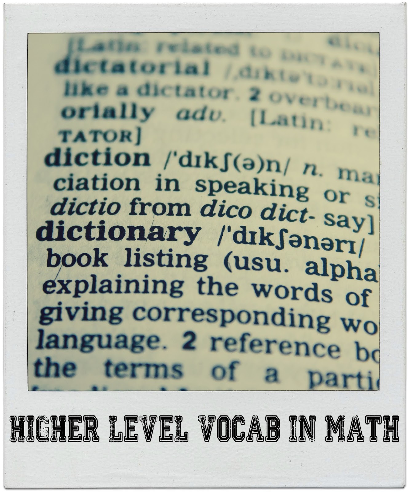 Middle School Mob: Using Higher Level Vocabulary in Math