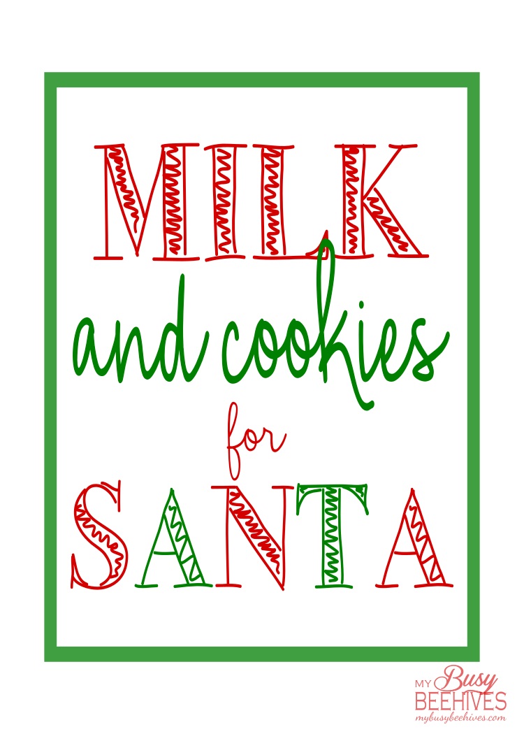My Busy Beehives...: Milk and Cookies for Santa... {Frame it! Friday}