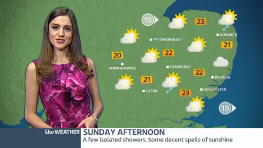 UK Regional News Caps: Alice Piper - ITV Anglia Weather