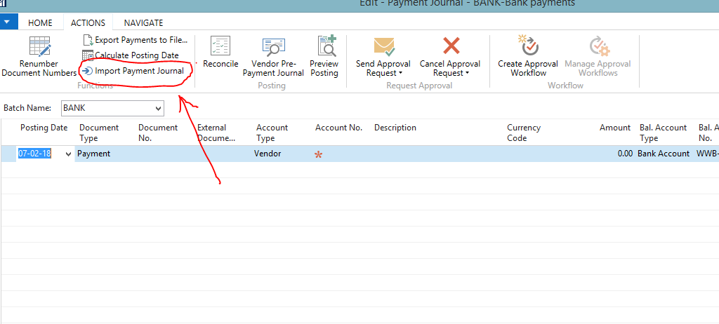 How to import multiple journal entries in Microsoft Dynamics NAV 2017 ...