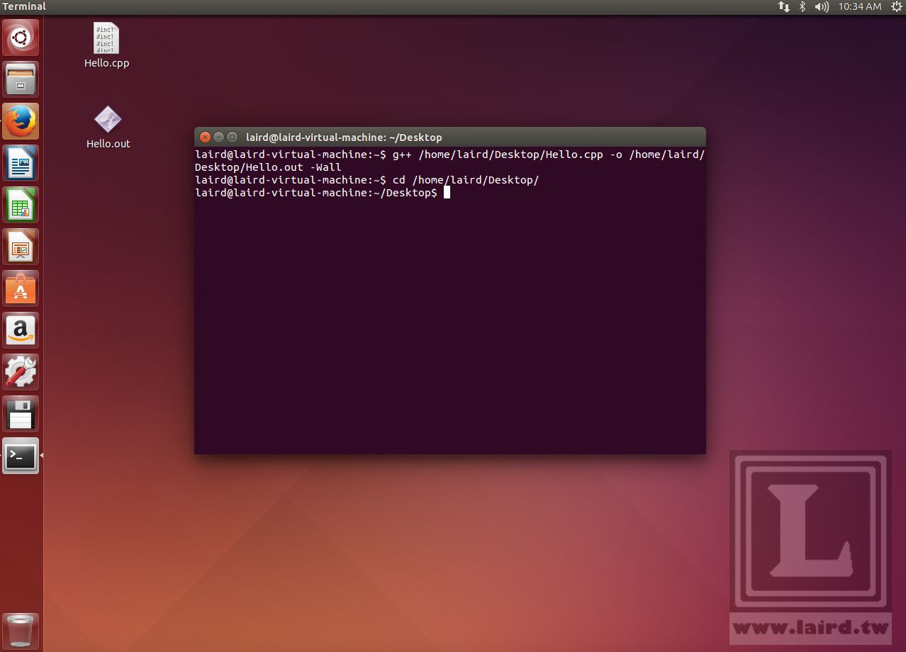 [ Linux ] [ C++ ] 如何在 Ubuntu 撰寫以及編譯執行 C++ 程式 | Laird Studio