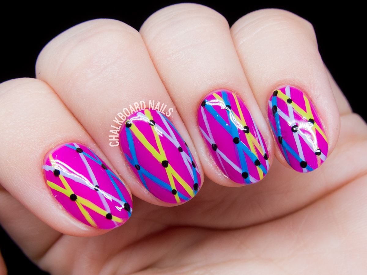Carnaval Netting - X-Patterned Nail Art | Chalkboard Nails | Phoenix ...