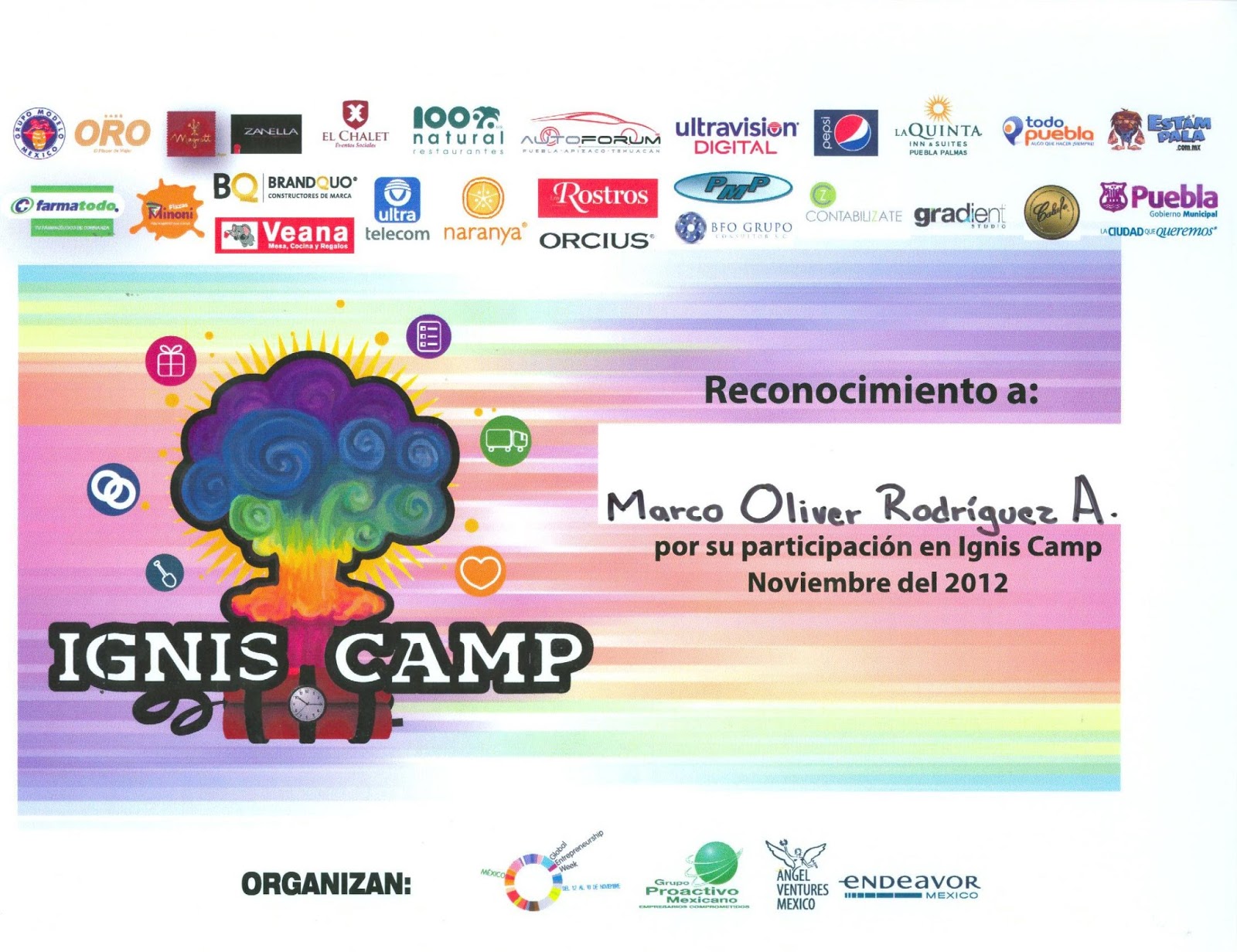 Marco Oliver Rodríguez: Acreditaciones, Diplomas, Titulos - UNIVERSIDAD