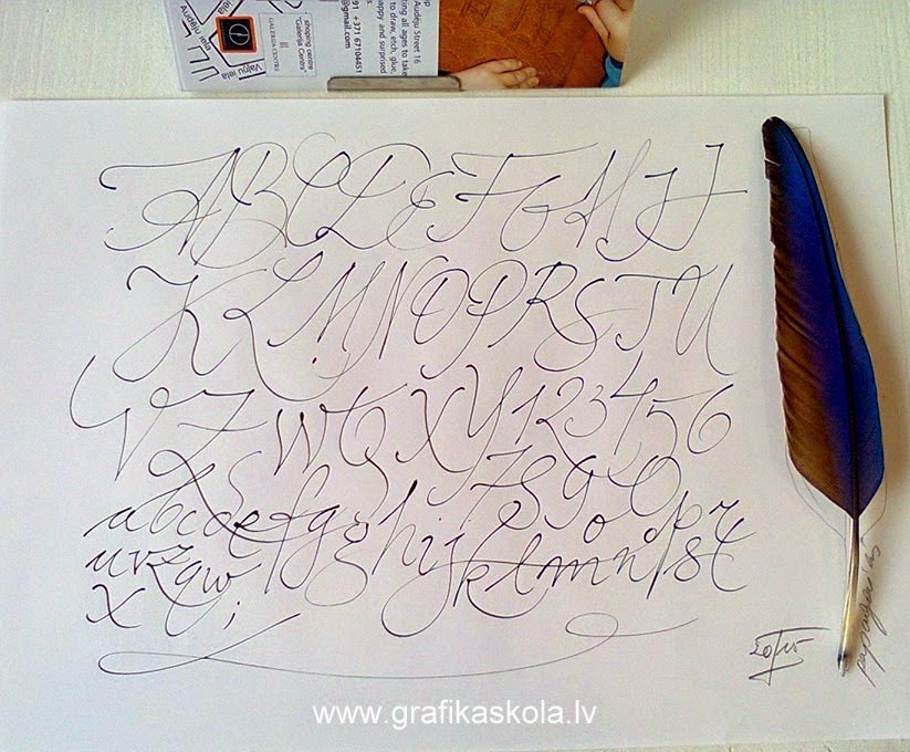 Grafikas darbnīca un mākslas studija : Kaligrāfija Grafikas Darbnīcā ...