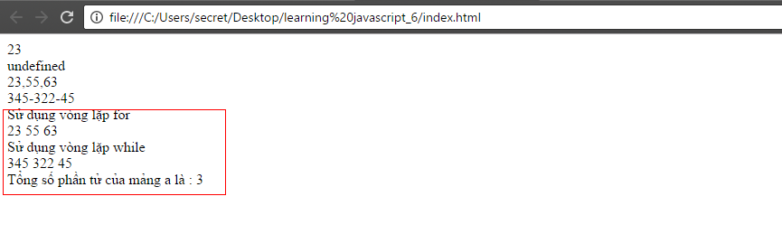 THAO TÁC VỚI MẢNG TRONG JAVASCRIPT | IT Love Design