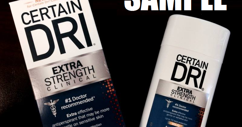 Free Certain Dri Prescription Strength Clinical Antiperspirant Sample ...
