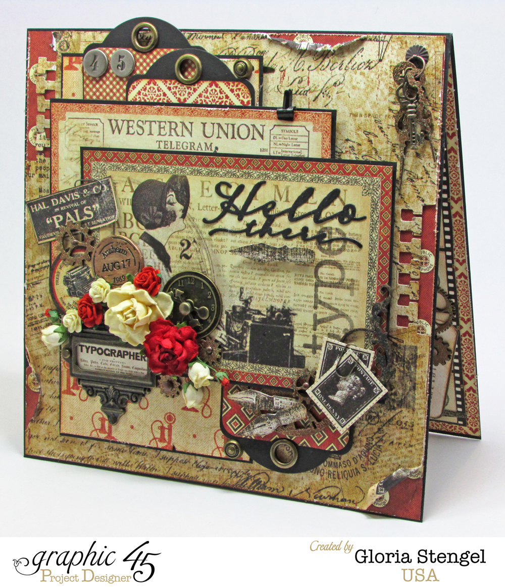 Scraps of Life: Graphic 45 Communique - Desk Top Card