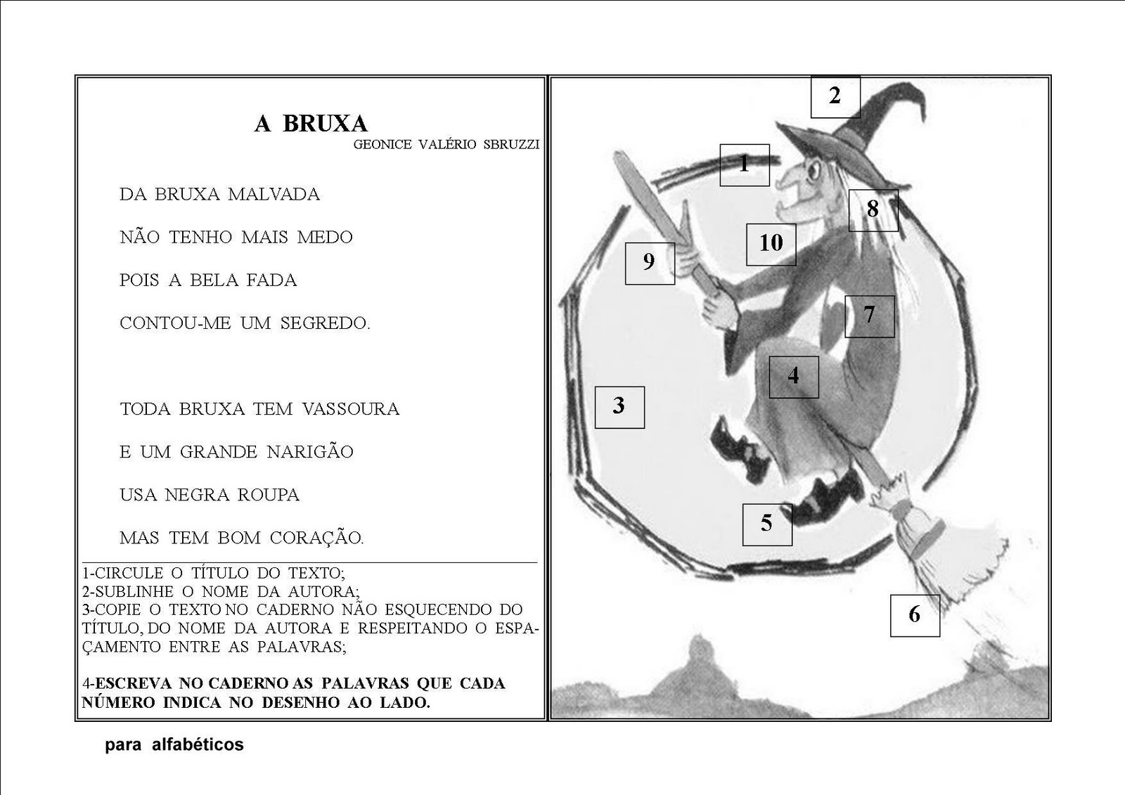Alfabetizando com "Gr@ç@": dia das bruxas-atividades