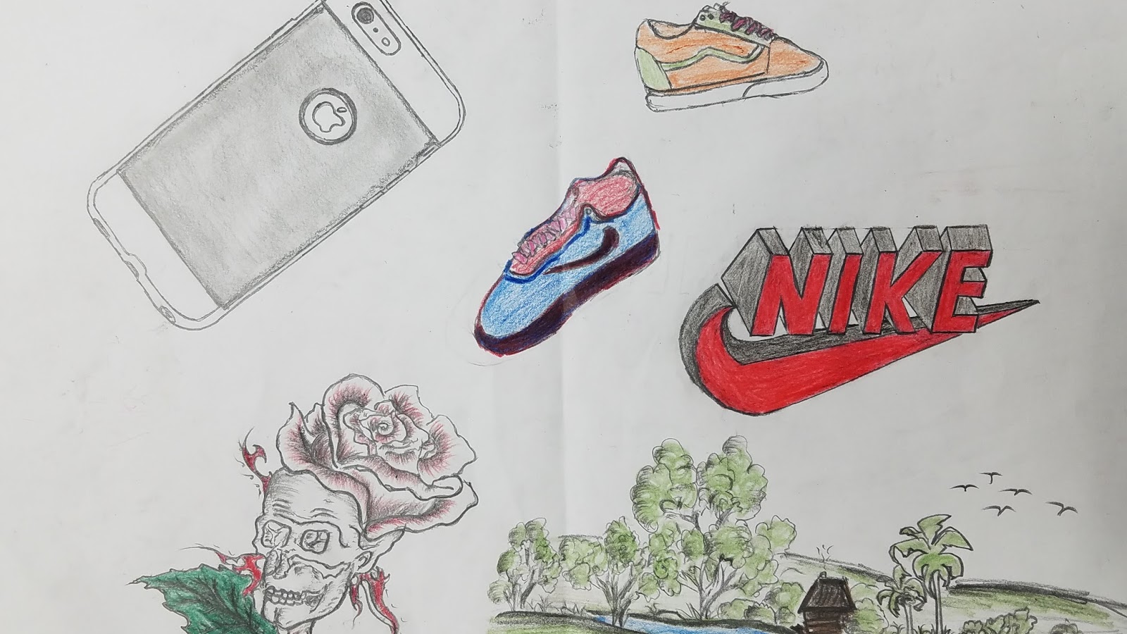 Jerdee's Art Classes: Drawing A | Shoe Drawings / Non Traditional Self ...