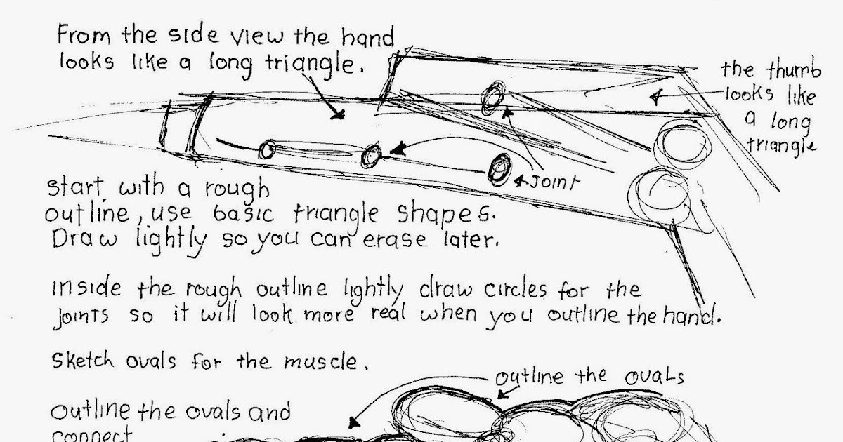 How to Draw Worksheets for The Young Artist: How To Draw A Hand With ...