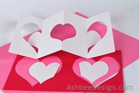 Ashbee Design Silhouette Projects: DIY Valentines • Accordion Cards