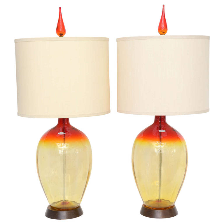 Heart of Glass - Blenko Glass: Blenko Glass Lamps