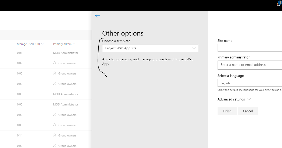 Project Server & Online Behind The Scene: New SharePoint Central Admin for PWA site creation