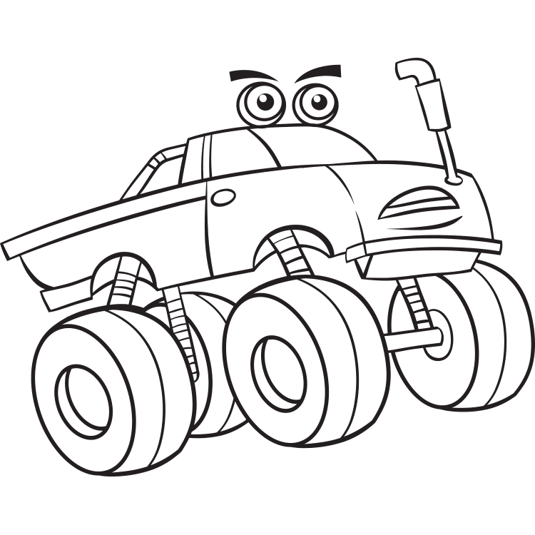 Mewarnai Gambar Mobil Monster Truck / Aneka Gambar Mewarnai 5 Gambar ...