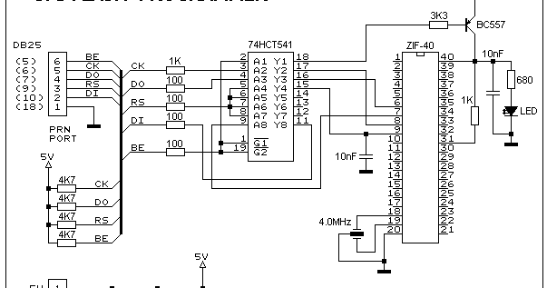 89S51-89S52 microcontroller programmer and software: 8051(intel) = 8951 ...