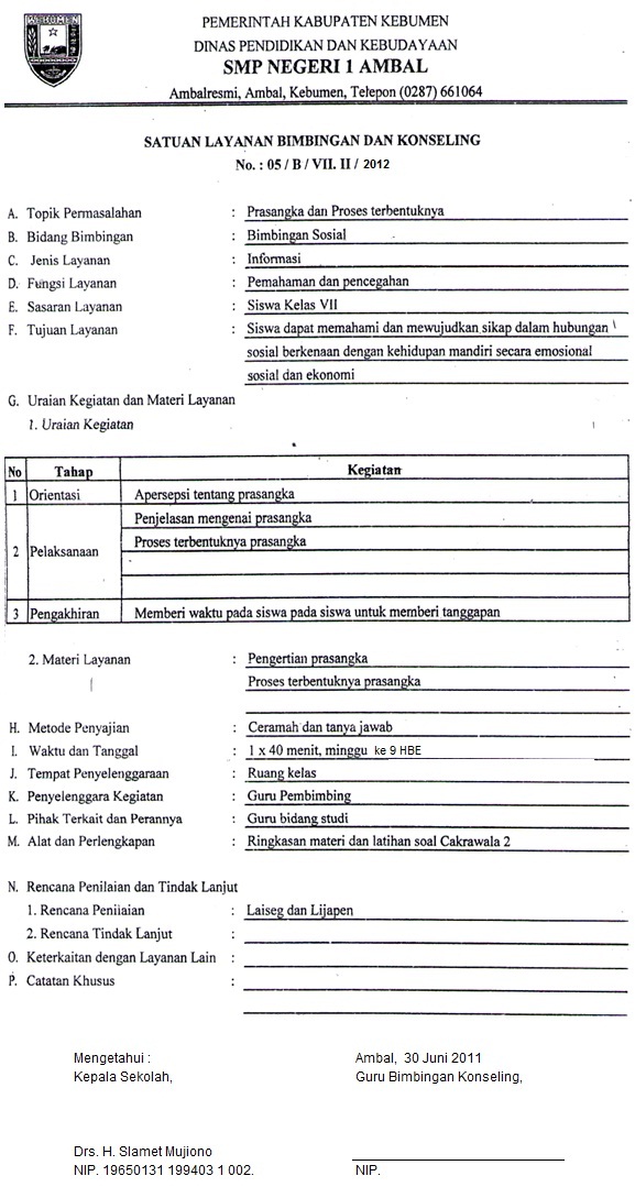 BIKONSELING SPENZA AMBAL: SATUAN LAYANAN BK