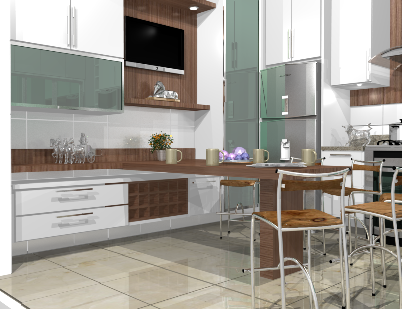 cozinhas planejadas simples bonita pequenas de luxo projeto branca ...