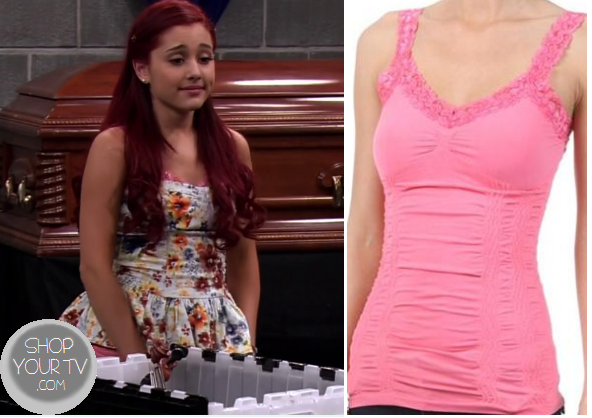 Victorious: Season 4 Episode 11 Cat's Pink Lace Tank | Shop Your TV