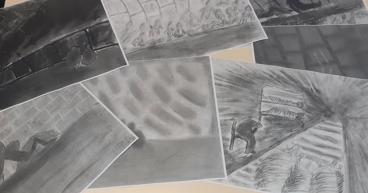 St Helen's Primary blog: Year 6 Art, inspired by Henry Moore drawings ...