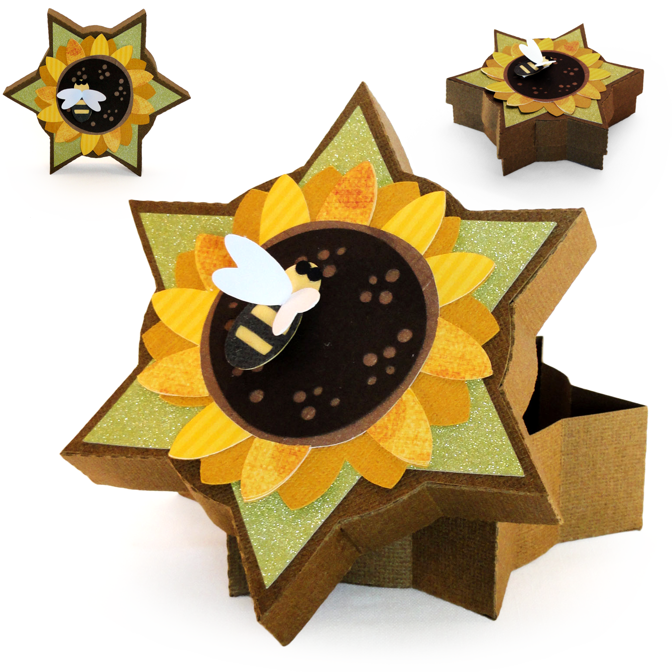Needles 'n' Knowledge: Sunflower 3d Box Tutorial