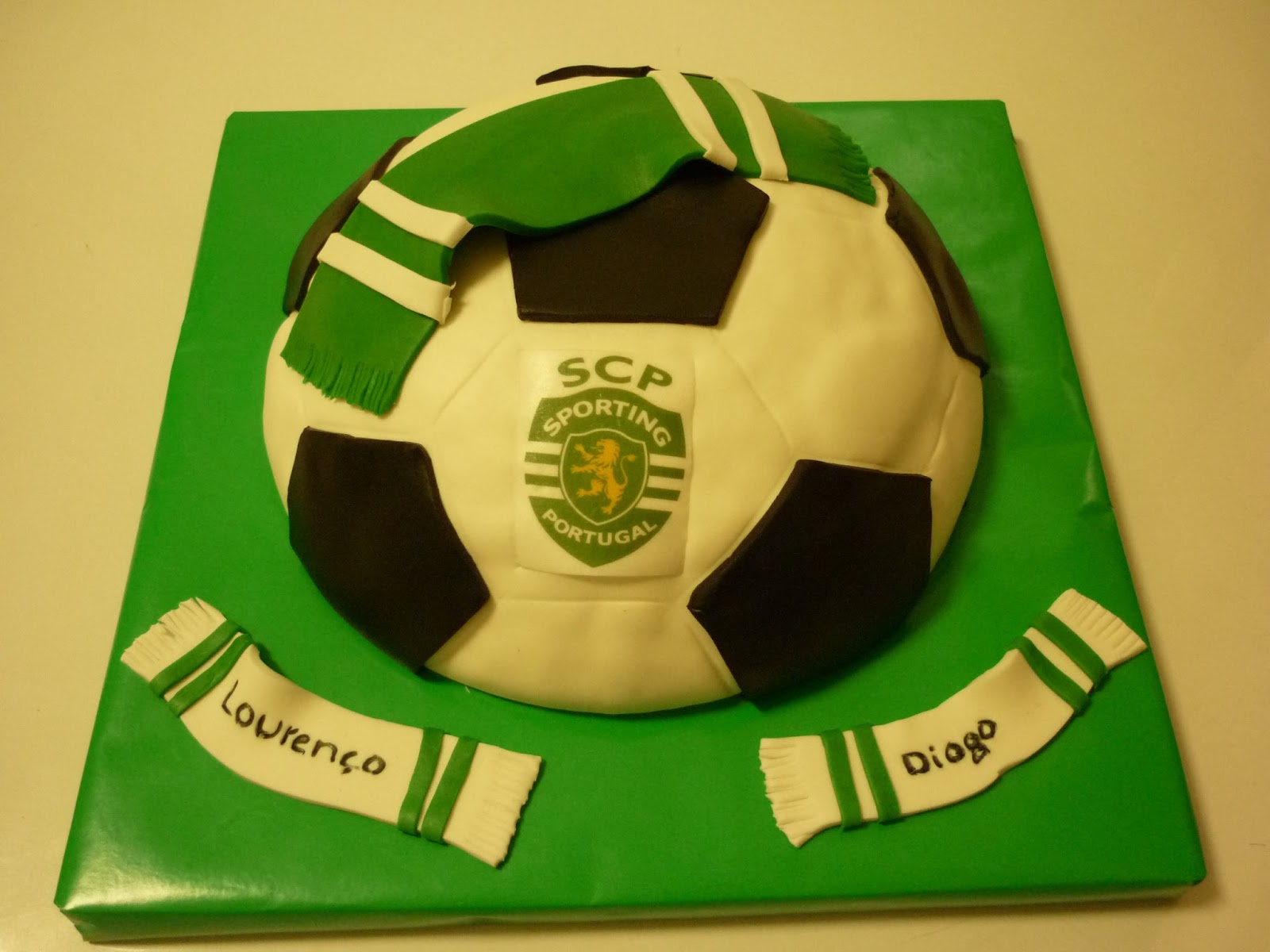 IdeiasDocinhas: Bolo Bola do Sporting