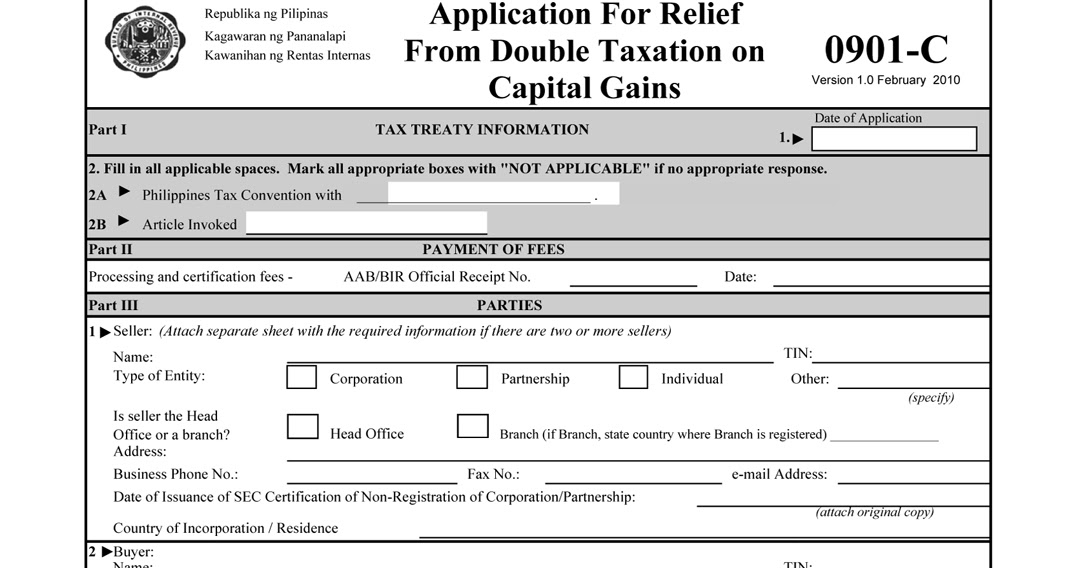 busapcom: BIR Form No. 0901-C