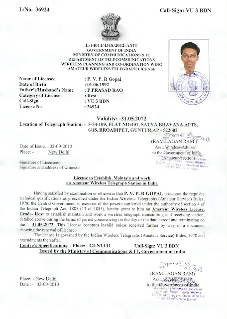 ACADEMY OF HAM RADIO: Ham Radio Licence Copy