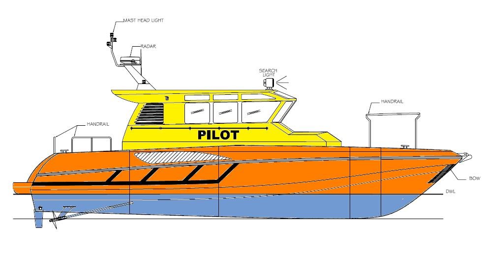 BOAT DESIGN AND MARINE ENGINEERING SERVICES: 13.80M ALUMINIUM PILOT BOAT